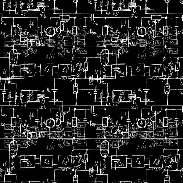 Scientific Seamless Texture Handwritten Formulas Electronic Components ...