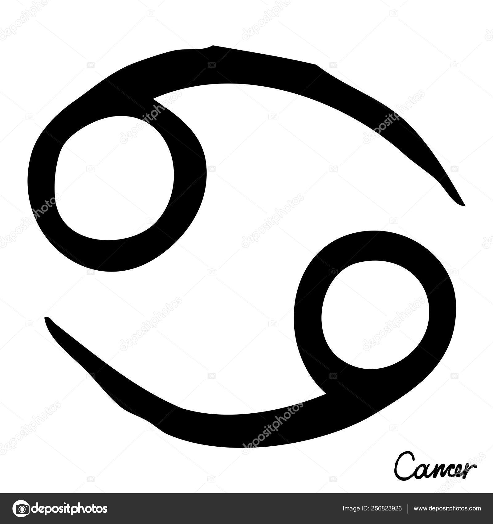 Cancer zodiac hand drawing sign for horoscope. Usable for mystic Stock ...