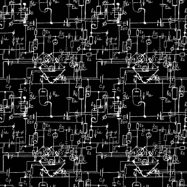 Scientific Seamless Texture Handwritten Formulas Electronic Components ...