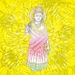 Devi Parvati classic traditional Hindu deity hand drawing. Vector Stock ...