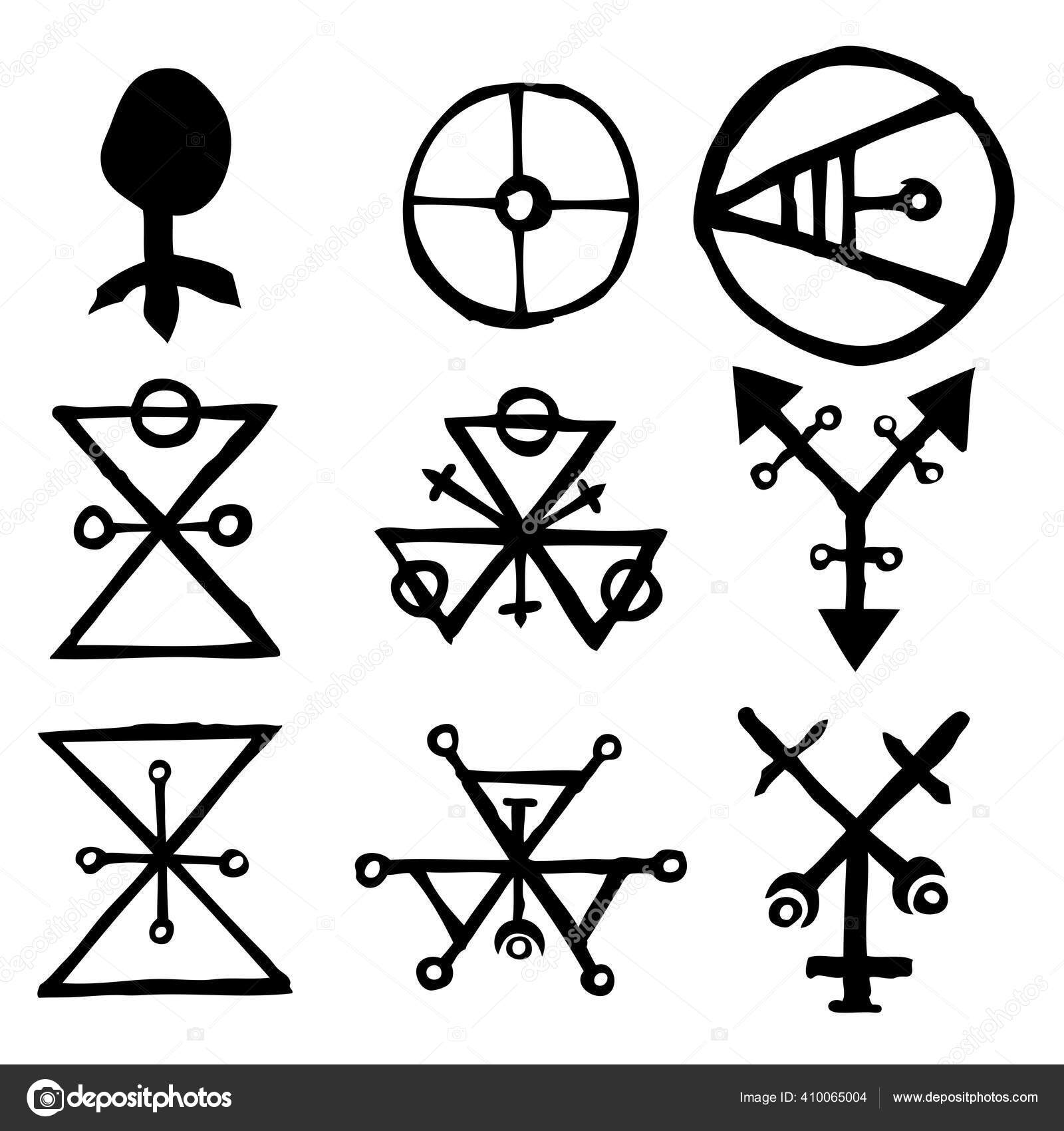 Set Runas Escandinavas Nórdicas Antiguas Versión Imaginaria Símbolos ...