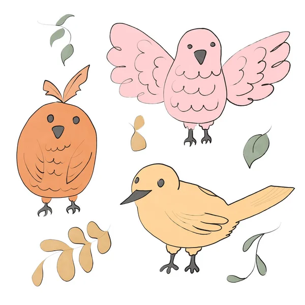 Lindas aves de dibujos animados fotos de stock, imágenes de Lindas aves de dibujos animados sin ...