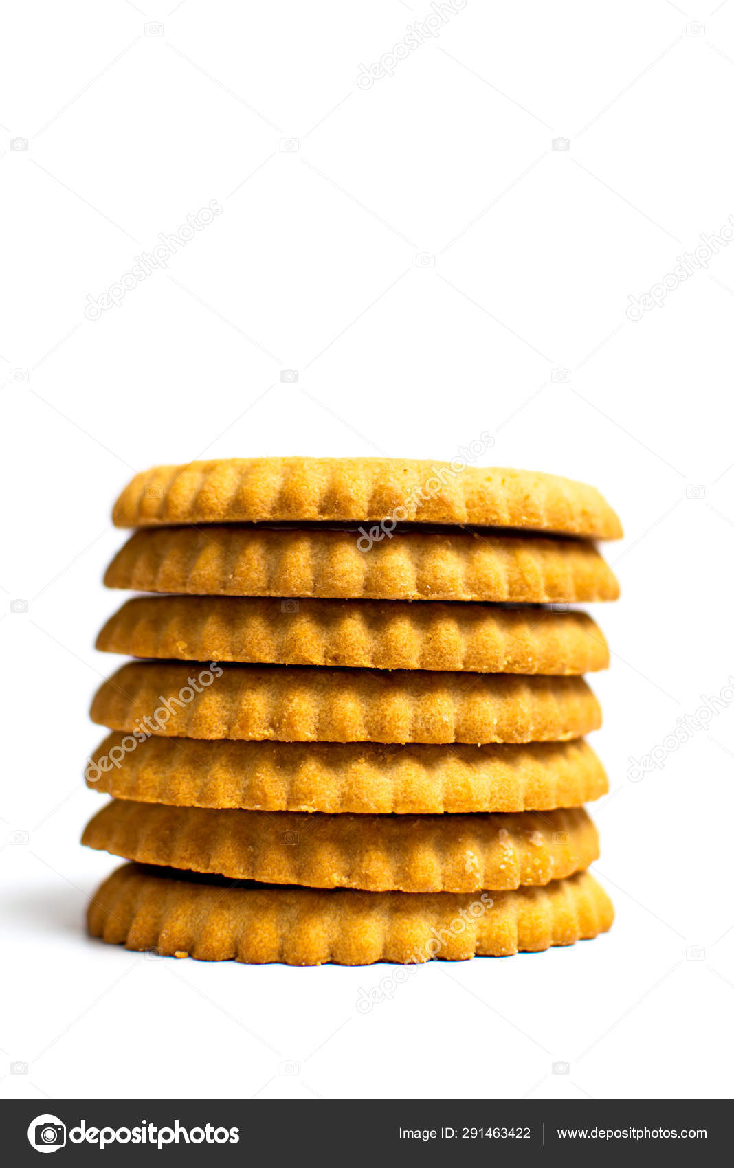 Golden biscuits isolated on white Stock Photo by ©CreativeFamily 291463422