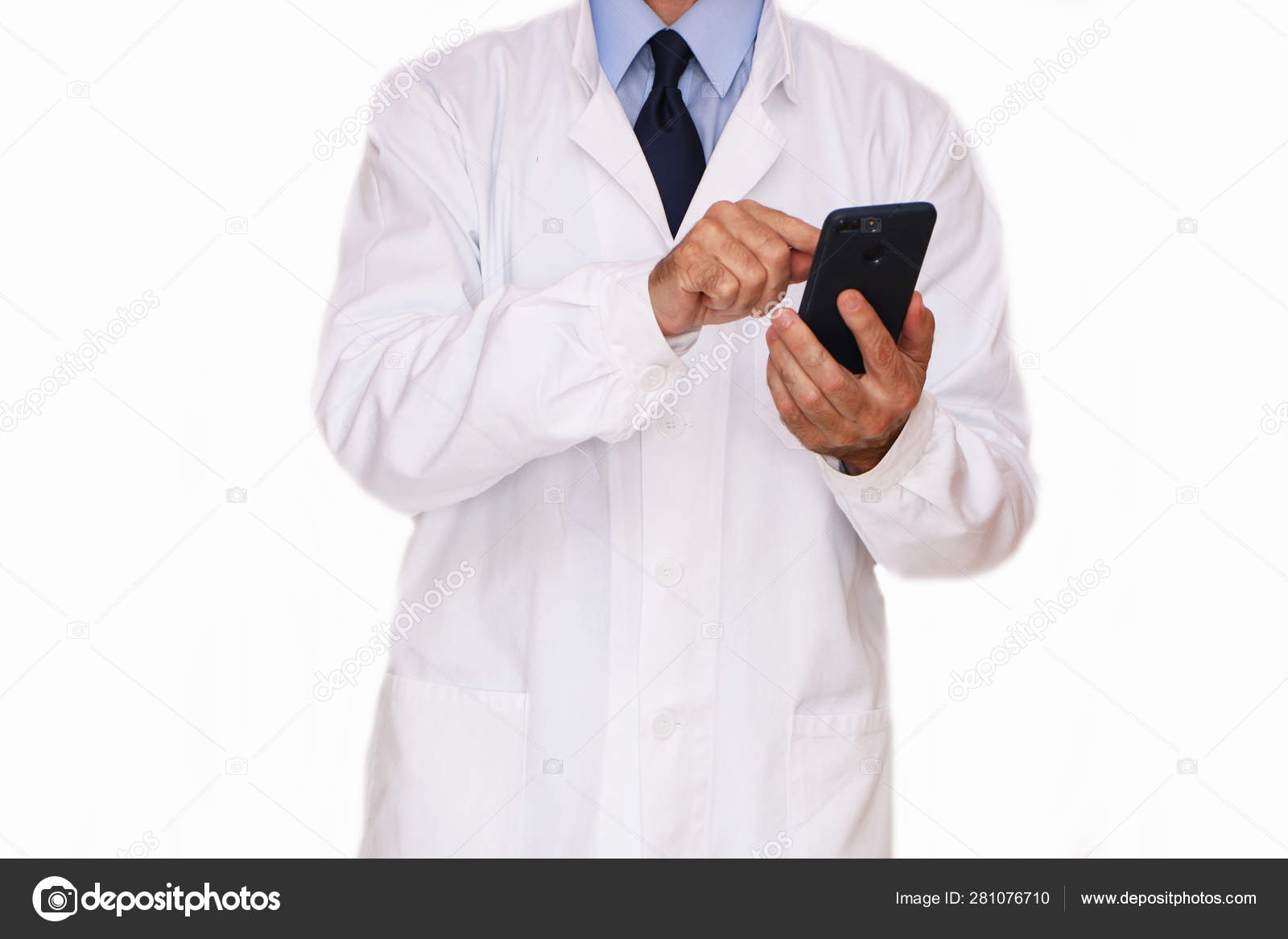 Close-up - doctor calls by phone — Stock Photo © Toberto #281076710