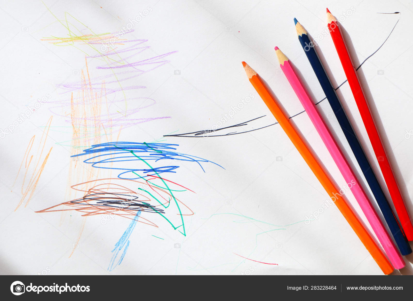 Close-up - The first child's drawing in life — Stock Photo © Toberto ...