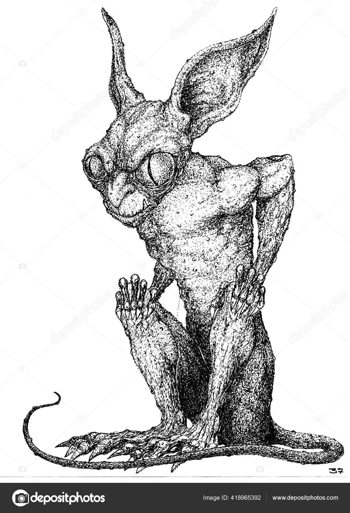 Evil Creature Drawings