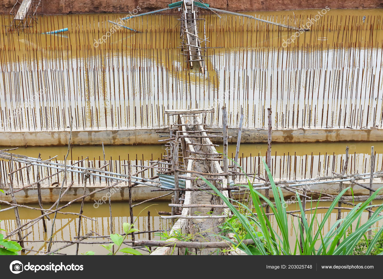 Flooding Floodgate Construction Unfinished Construction — Stock Photo ...