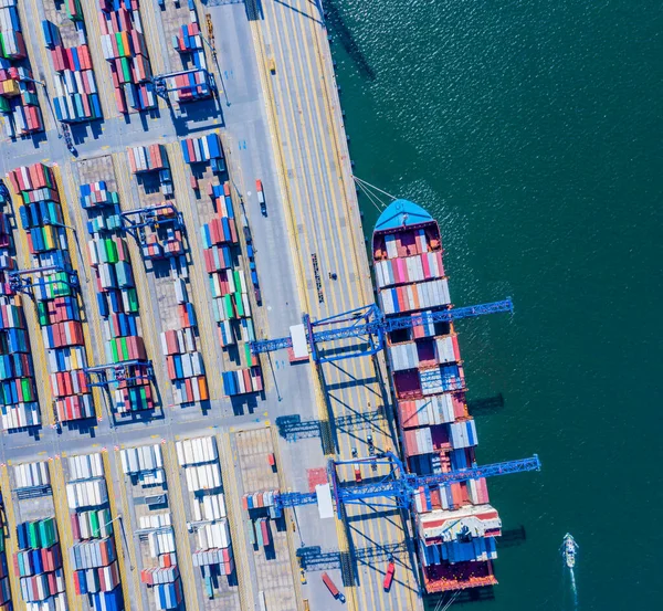 Container port overhead Stock Photos, Royalty Free Container port ...