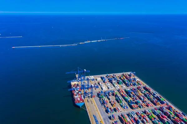 Container port overhead Stock Photos, Royalty Free Container port ...