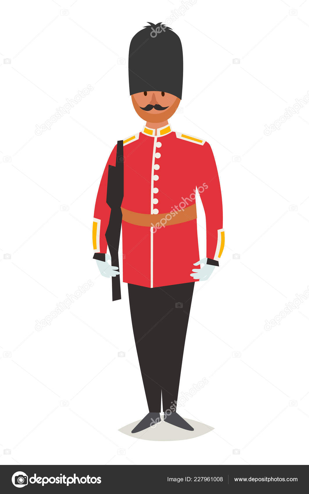 English guard cartoon | Queen Guard Vector Illustration English Royal ...