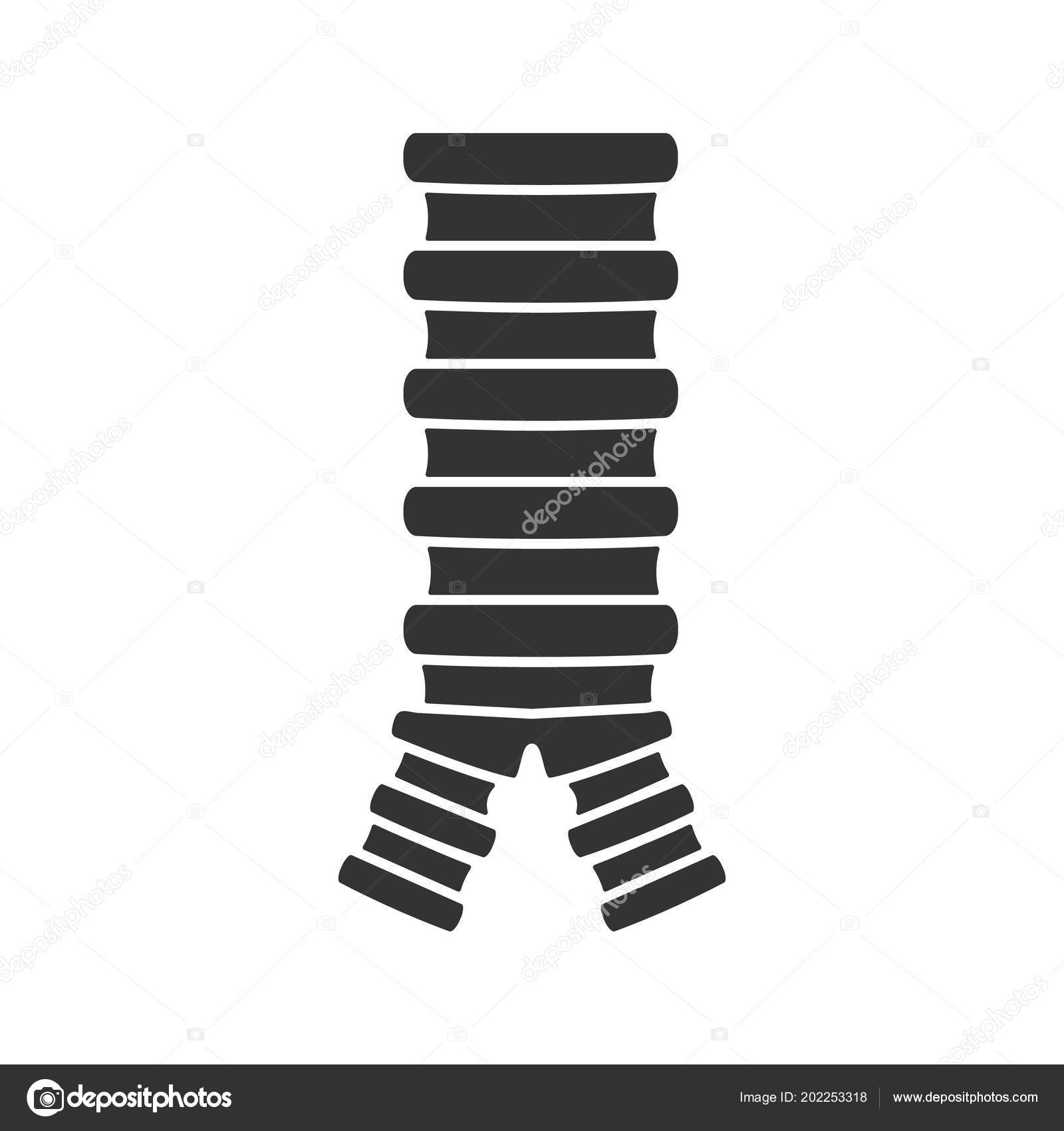 Trachea Glyph Icon Windpipe Silhouette Symbol Negative Space Vector Isolated — Stock Vector ...