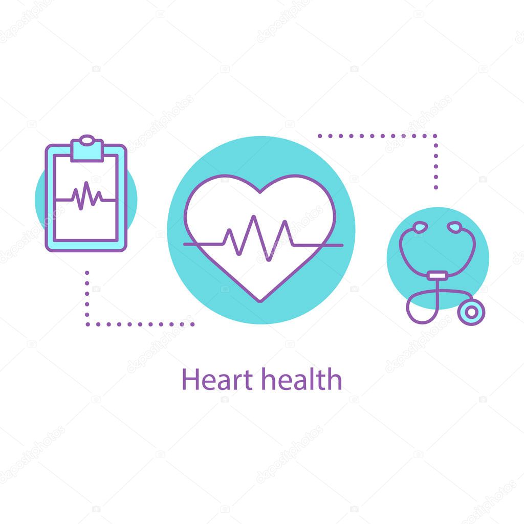 Icono Del Concepto De Salud Cardíaca Idea De Tratamiento Del Sistema