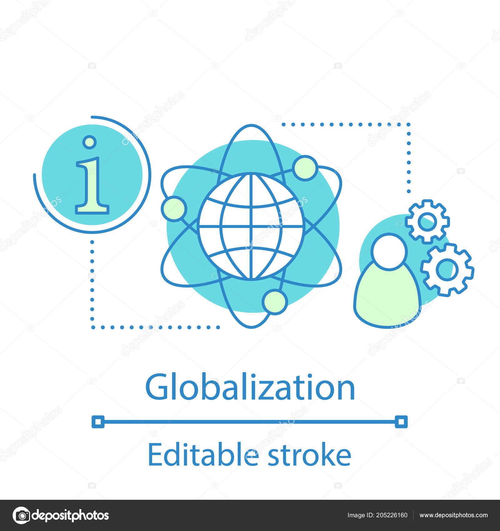 Globalization Concept Icon International Interaction Idea Thin Line ...