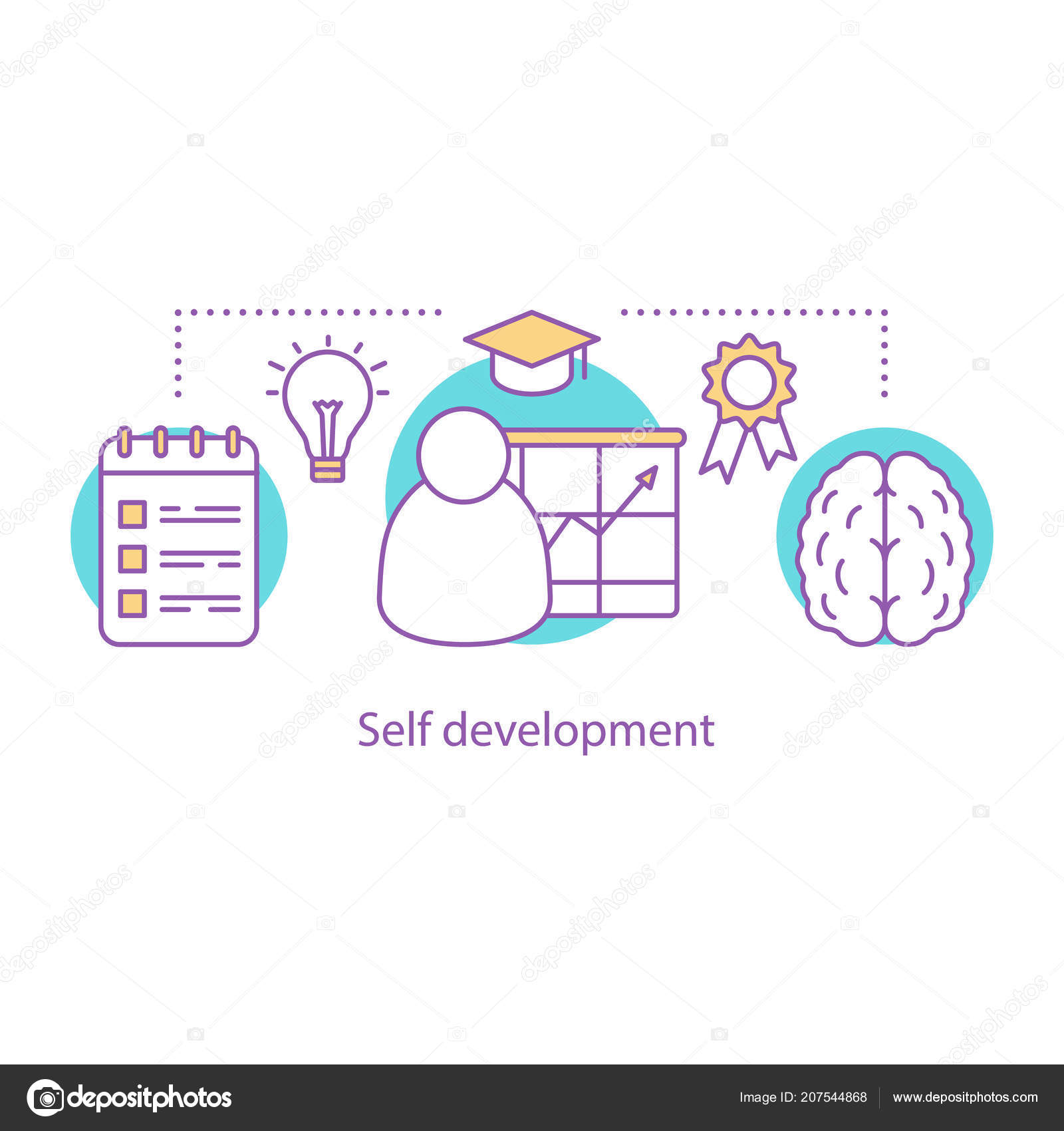 Self Development Concept Icon Personal Growth Education Idea Thin Line ...