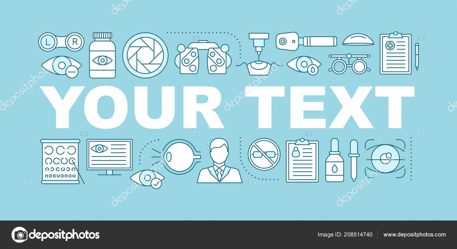 Ophthalmology Word Concepts Banner Visual Health Optometry Eye Problems ...