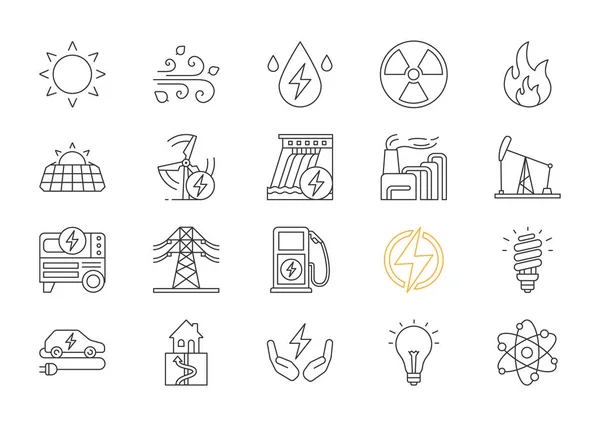 Eco energy icons set — Stock Vector © bsd #147471721