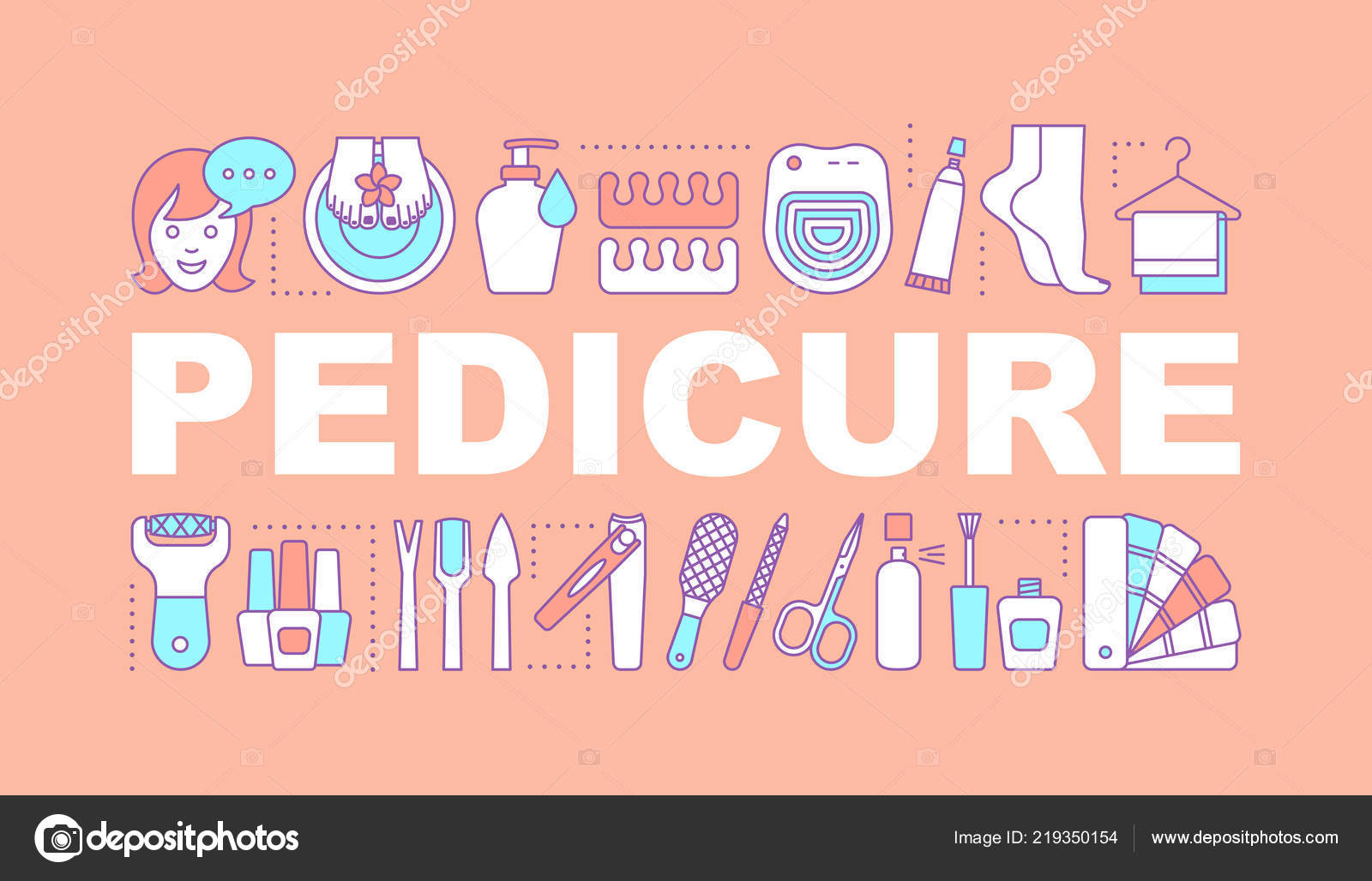 Pedicure Word Concepts Banner Manicure Nail Salon Polish Instruments ... Pedicure Word Concepts Banner Manicure Nail Salon Polish Instruments ...
