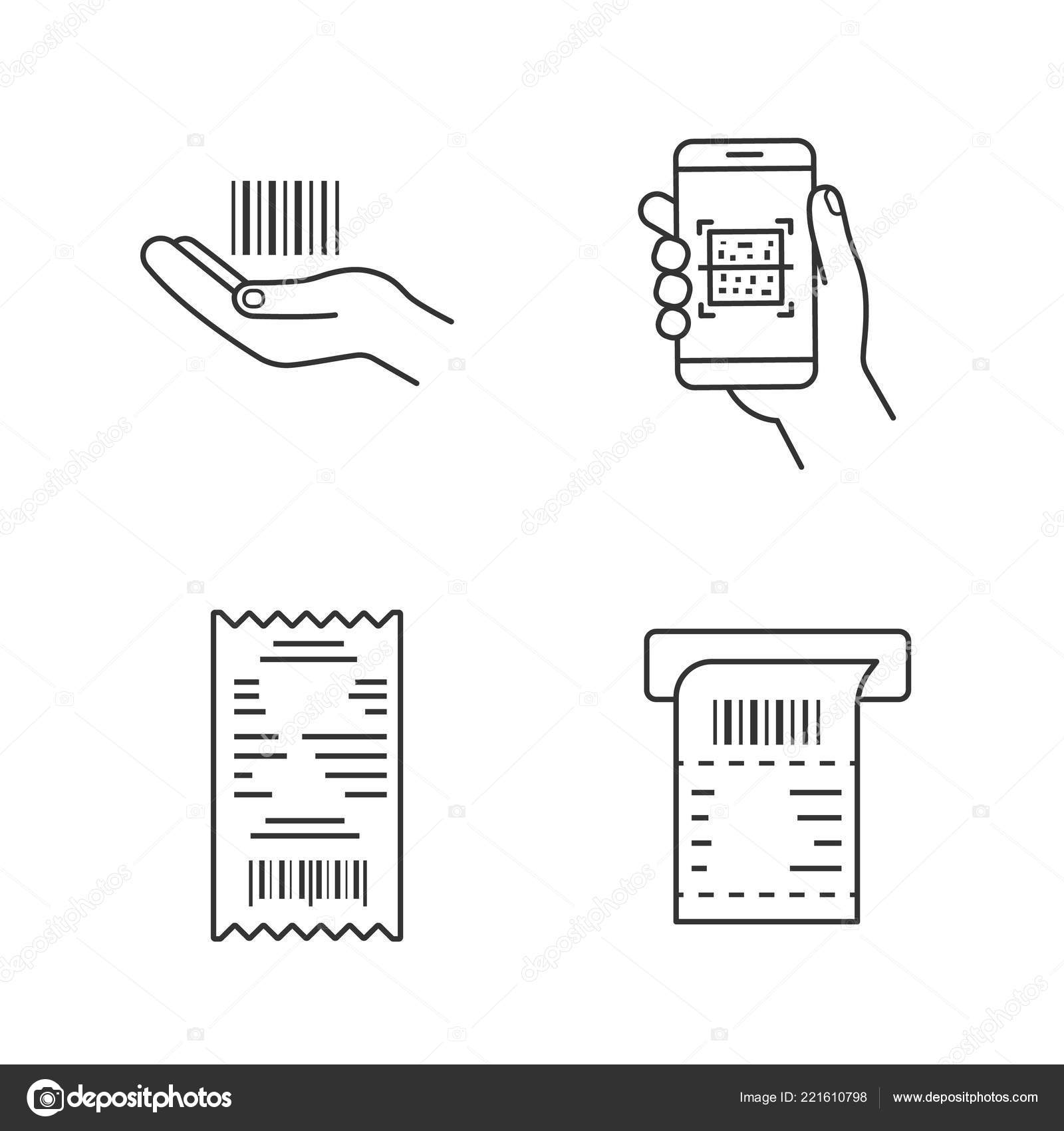 Barcodes Linear Icons Set Linear Barcode Hand Codes Scanning App Stock ... Barcodes Linear Icons Set Linear Barcode Hand Codes Scanning App Stock ...
