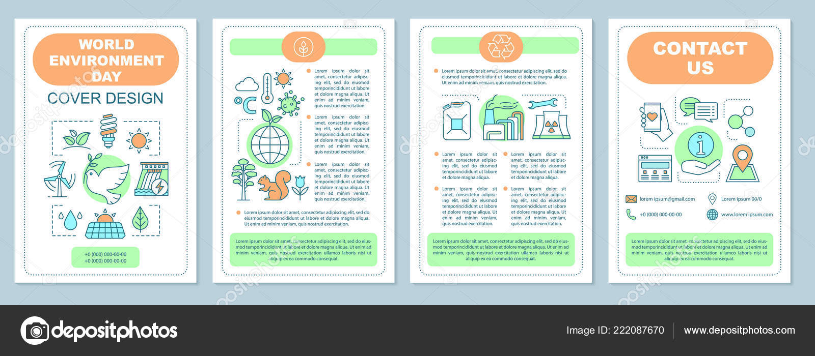 World Environment Day Brochure Template Layout Nature Protection ...