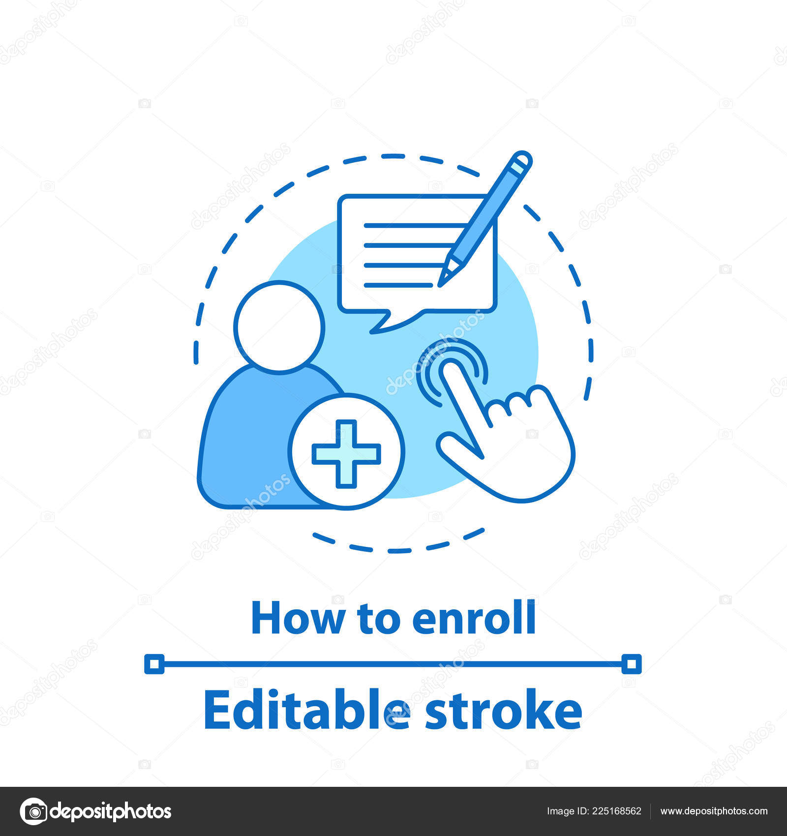 Enroll Now Concept Icon Enrollment New User Registration Idea Thin ...