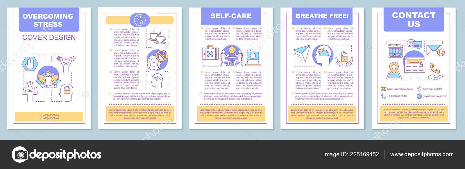 Overcoming Stress Brochure Template Layout Mental Health Flyer Booklet ...