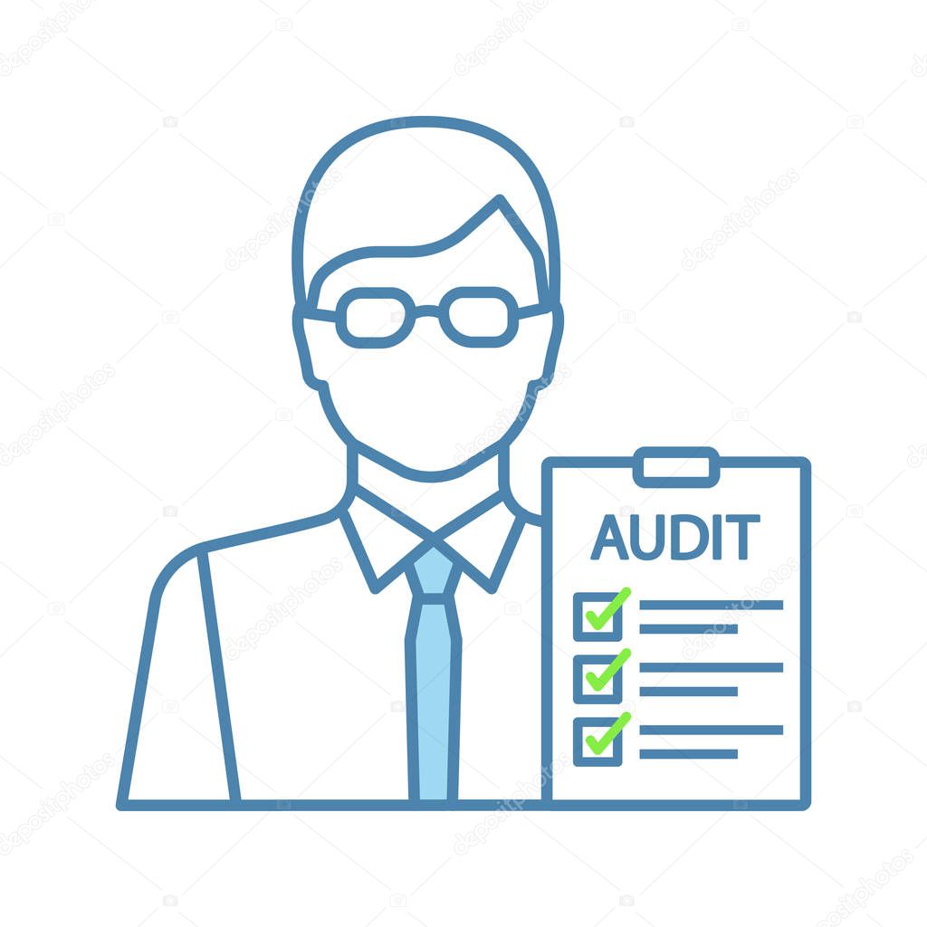 Auditor Color Icon Financial Inspection Assurance Service Auditing ... Auditor Color Icon Financial Inspection Assurance Service Auditing ...