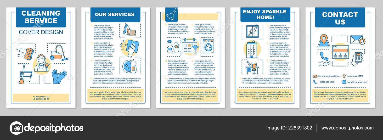 Cleaning Service Brochure Template Layout Flyer Booklet Leaflet Print ...