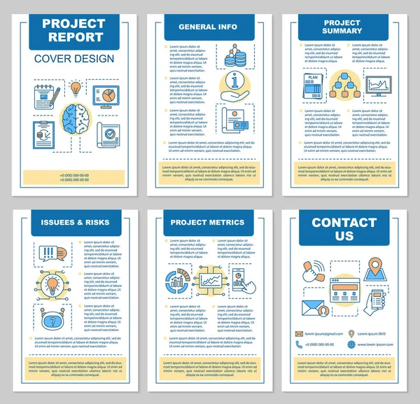 Project Report Brochure Template Layout — Stock Vector © bsd #228393134