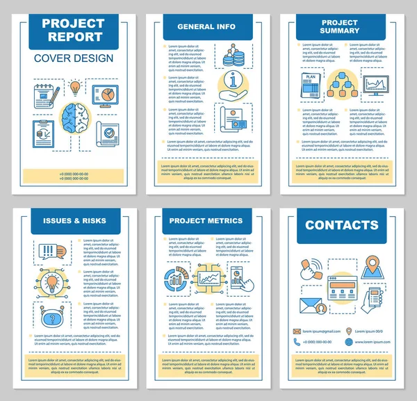 Project Report Brochure Template Layout — Stock Vector © bsd #228393134