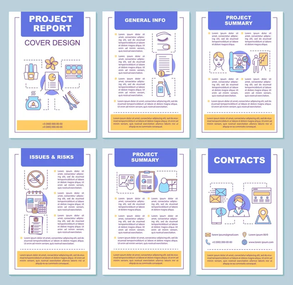 Project Report Brochure Template Layout — Stock Vector © bsd #228393134