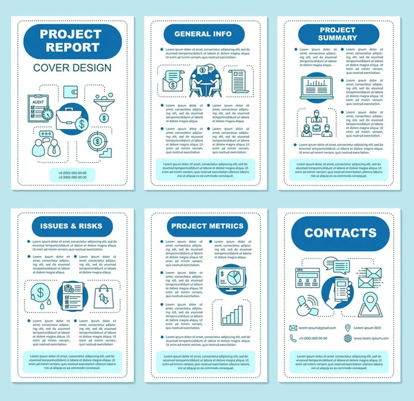 Project Report Brochure Template Layout — Stock Vector © bsd #228392400