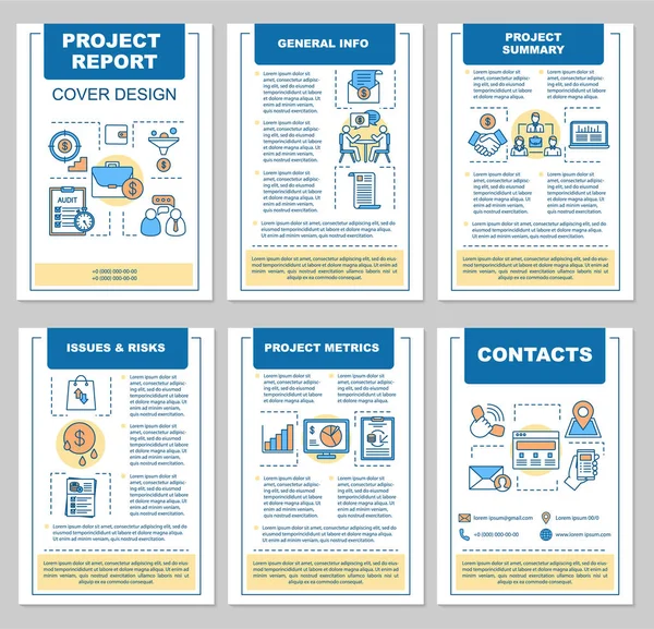 Project Report Brochure Template Layout — Stock Vector © bsd #228393134