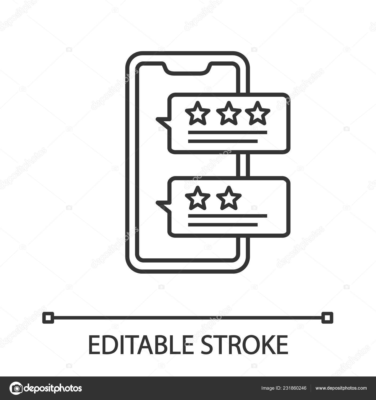 Review Rating Linear Vector Minimalistic Icon — Stock Vector © bsd ...