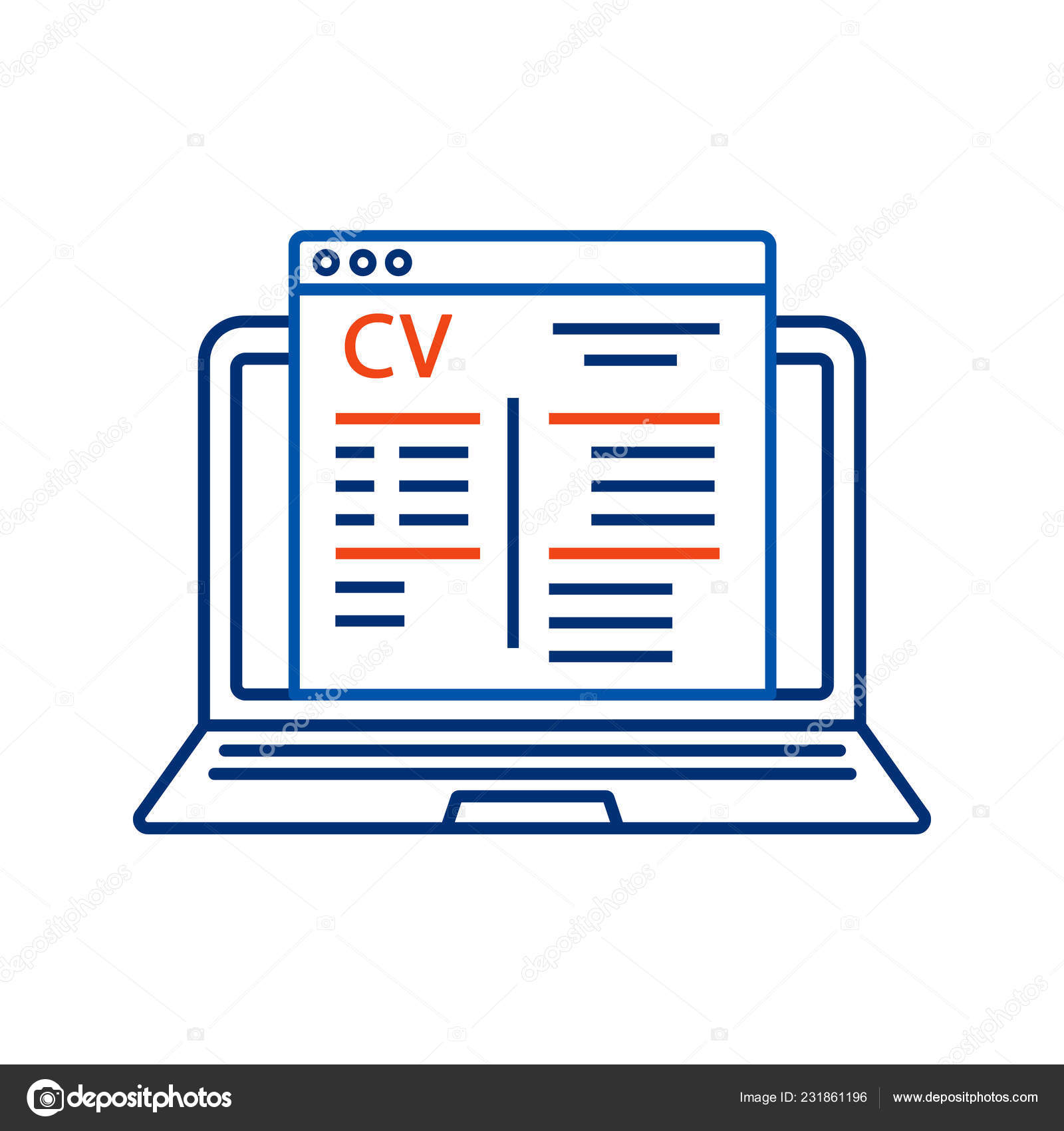 Online Job Application Color Vector Icon Stock Vector Image by ©bsd ...