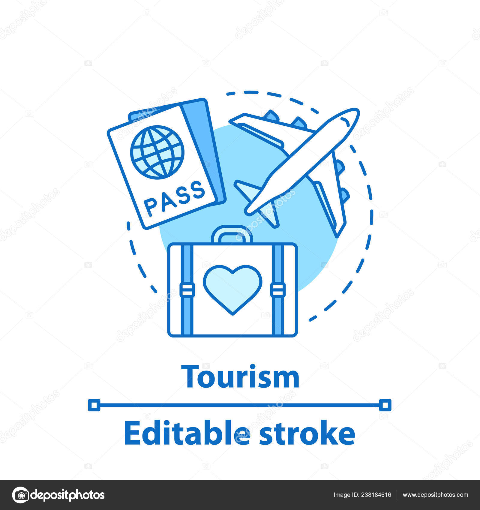 Icono Del Concepto Turismo Sobre Fondo Blanco Vector de stock ...