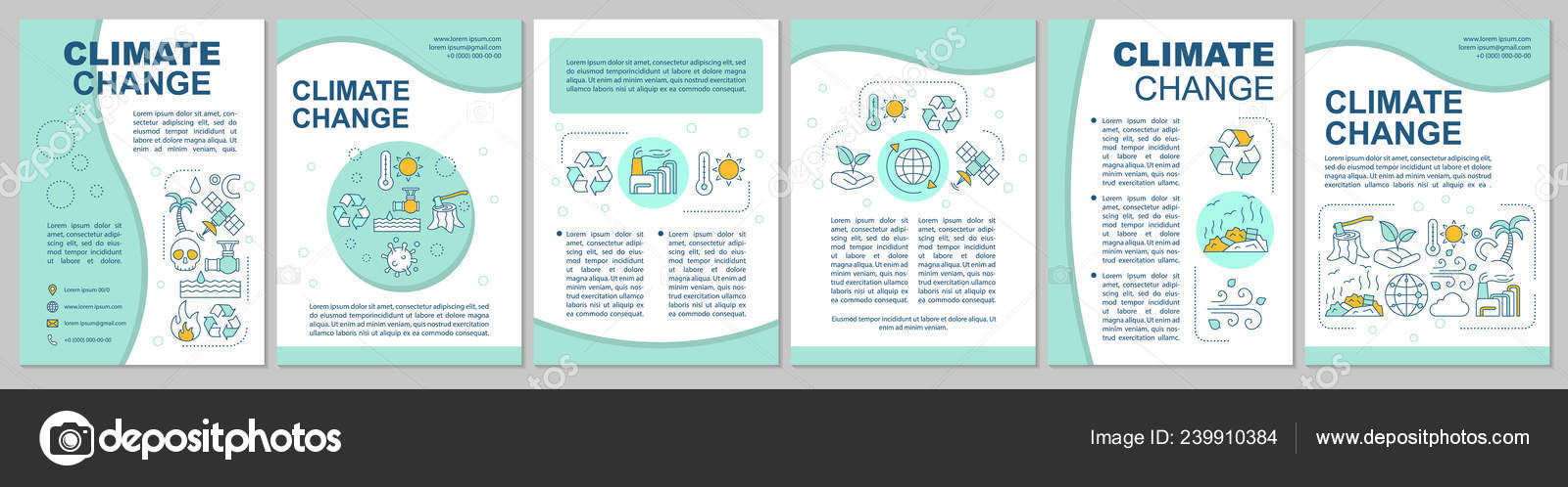 Climate Change Brochure Template Layout Stock Vector by ©bsd_studio ...