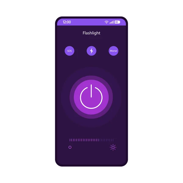 2F authenticator smartphone interface vector template Stock Vector ...