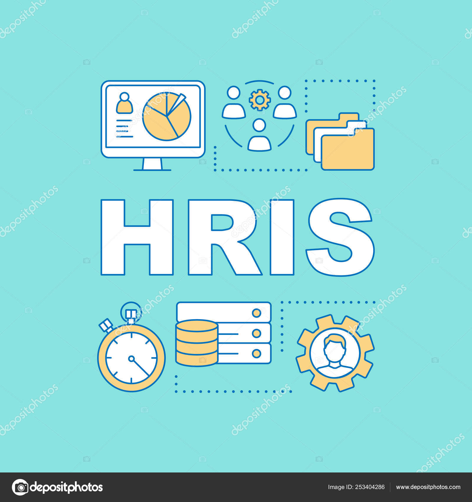 HRIS word concepts banner Stock Vector Image by ©bsd #253404286
