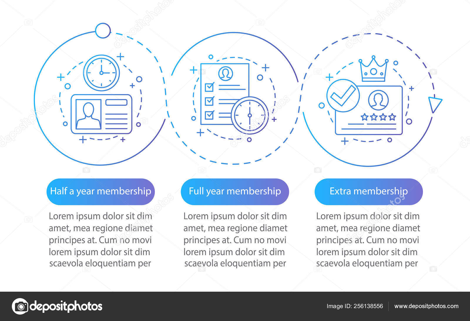 Membership Subscription Vector Infographic Template Tariff Plans ...
