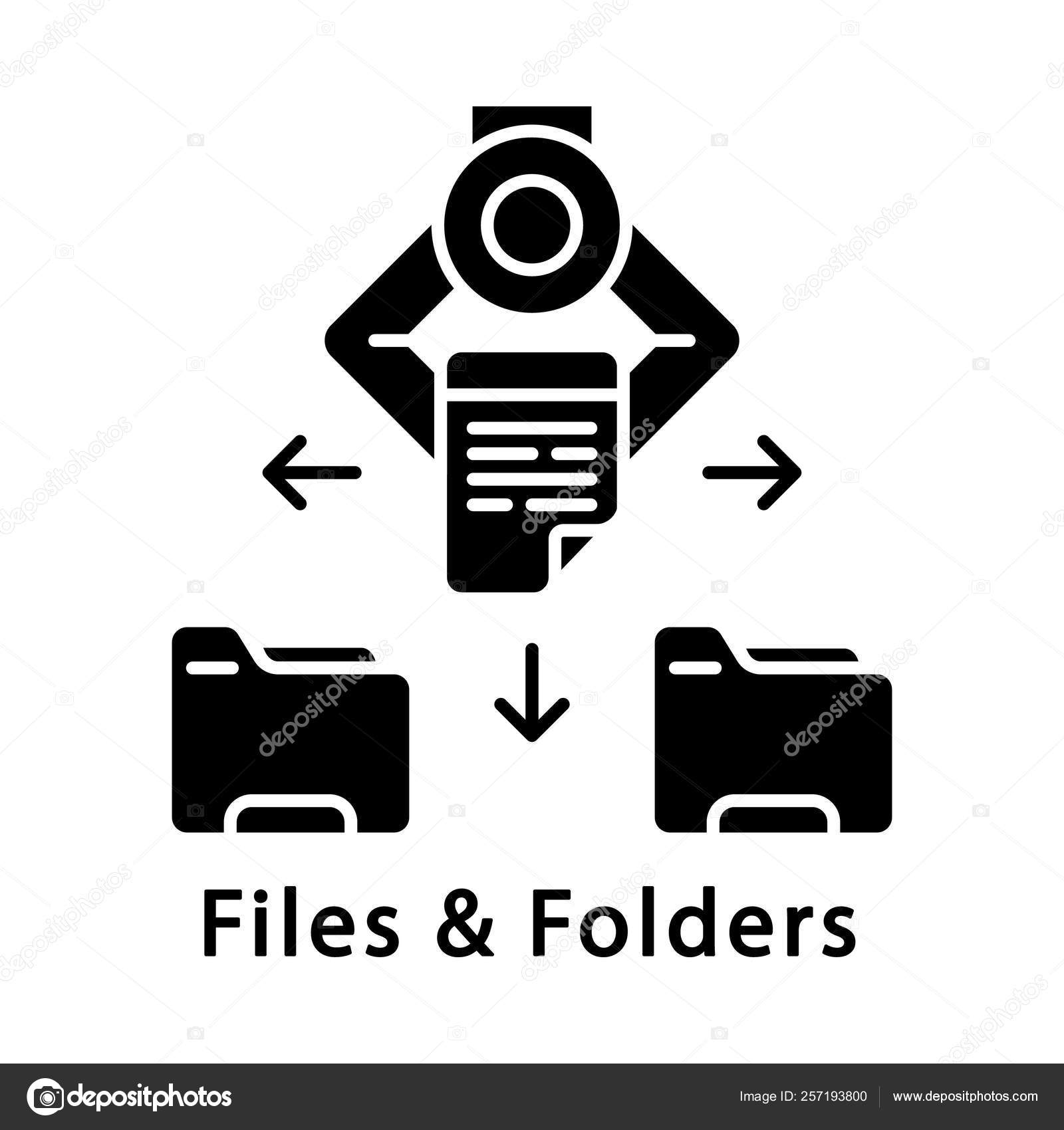 Files and folders glyph icon Stock Vector Image by ©bsd #257193800