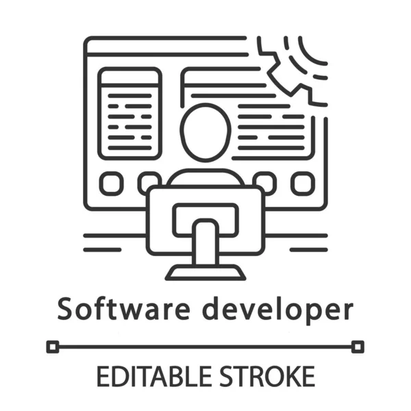 Software Developer Color Icon Coder Software Programmer Analyst Worker Employee Stock Vector ...