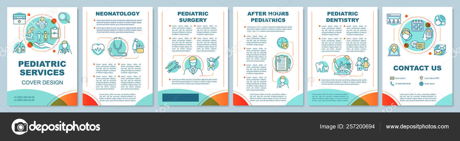 Pediatric services brochure template layout Stock Vector Image by ©bsd ...