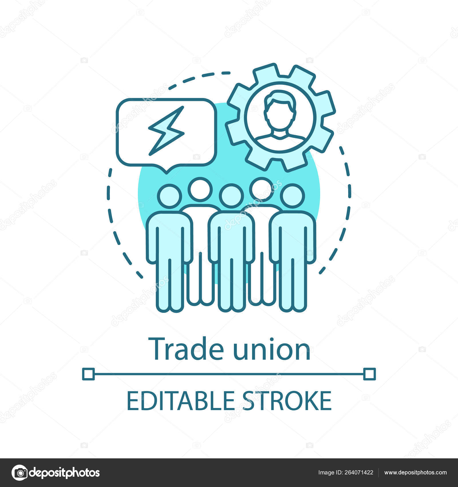 Trade union concept icon — Stock Vector © bsd #264071422