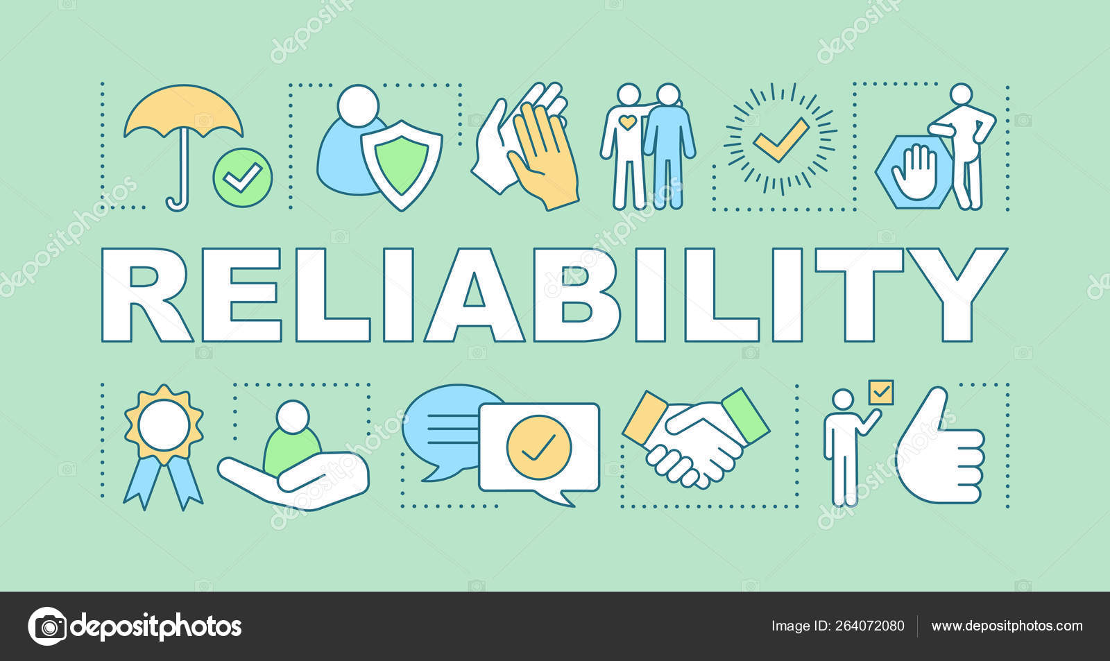 Reliability word concepts banner Stock Vector by ©bsd_studio 264072080