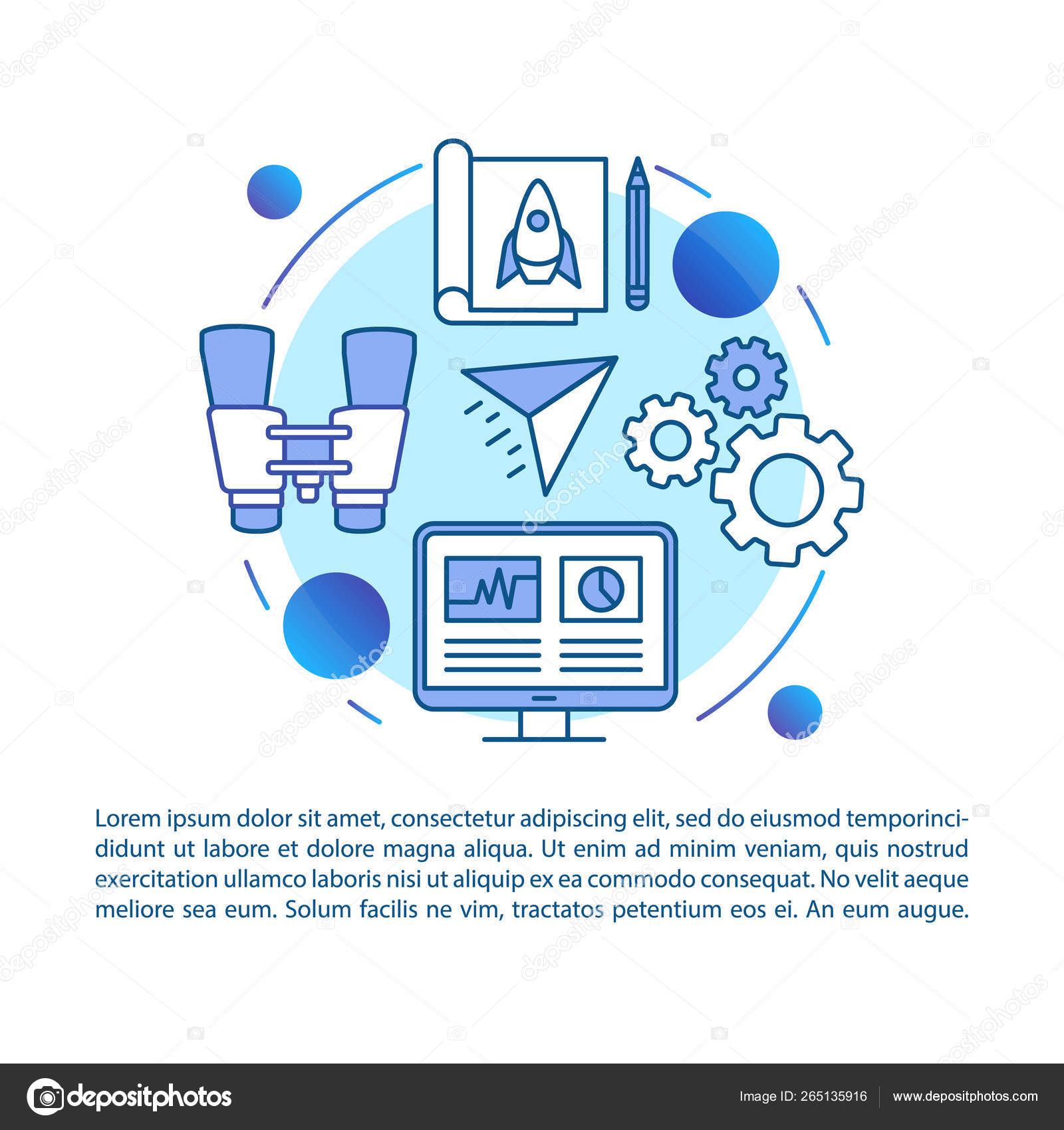Pilot project article page vector template Stock Vector Image by ©bsd ...