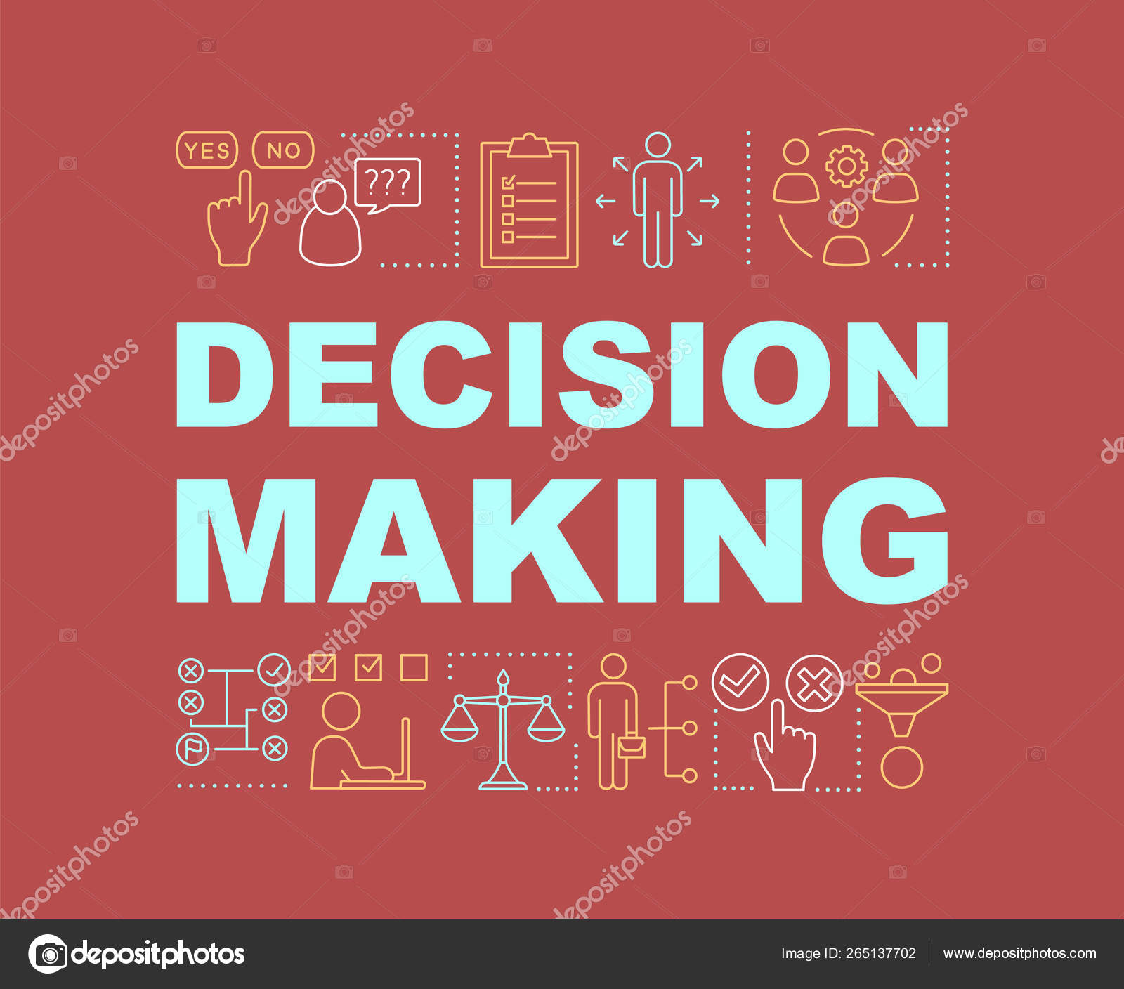 Decision making word concepts banner — Stock Vector © bsd #265137702