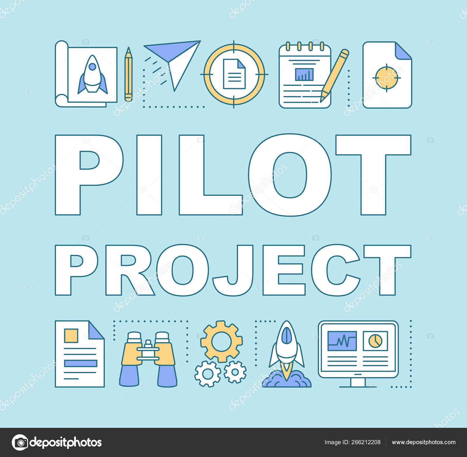 Pilot project word concepts banner ⬇ Vector Image by © bsd | Vector ...