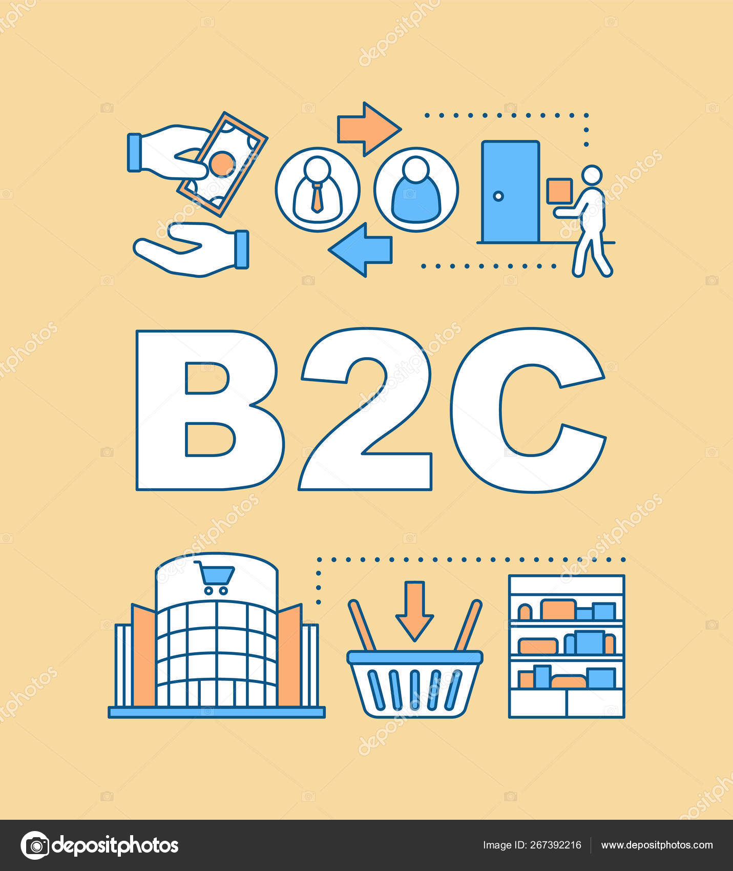 B2C word concepts banner Stock Vector Image by ©bsd #267392216