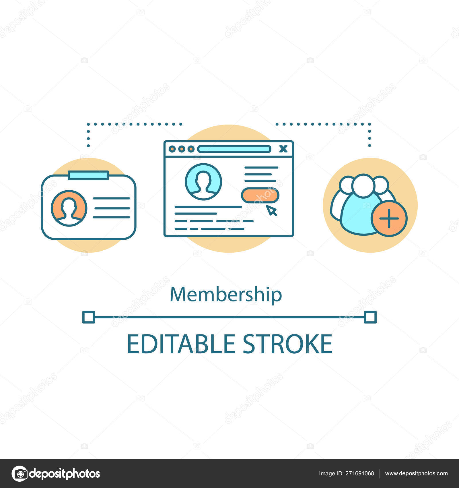 Membership concept icon Stock Vector by ©bsd_studio 271691068