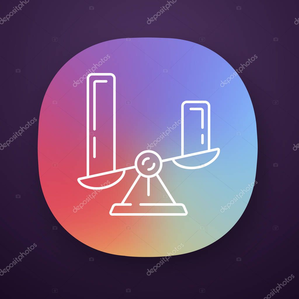 Icono de aplicación de diagrama de comparación. Diagrama de cúmulos ...